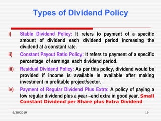 Dividend policy | PPT