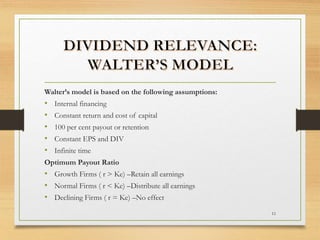 DIVIDEND POLICY | PPTX | Stocks and Bonds | Personal Investing