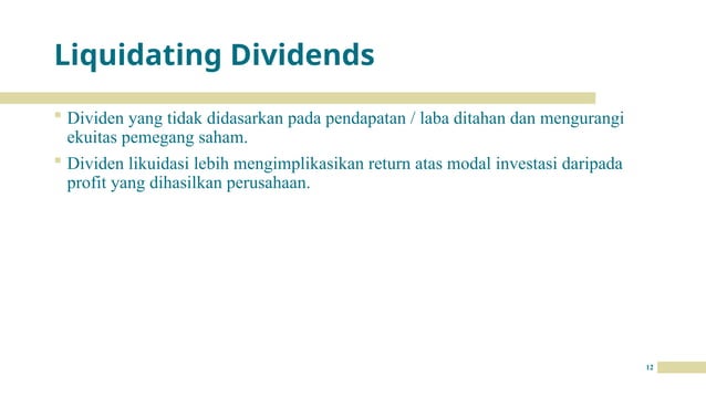 Dividend Policy - kebijakan dividen.pptx