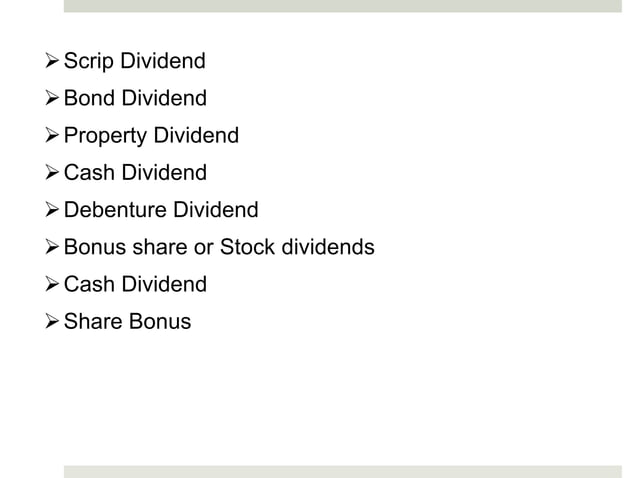 Dividend policy ppt | PPTX
