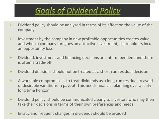 Dividend policy ppt | PPTX