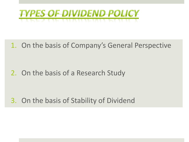 Dividend policy ppt | PPTX