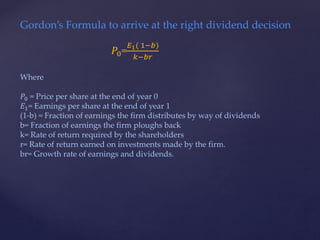 DIVIDEND POLICY PPT.pptx | Stocks and Bonds | Personal Investing