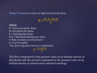 DIVIDEND POLICY PPT.pptx | Stocks and Bonds | Personal Investing