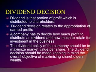 Dividends decision | PPT