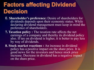 Dividends decision | PPT