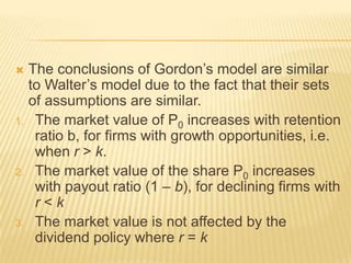 Dividend theories | PPTX