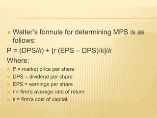 Dividend theories | PPTX