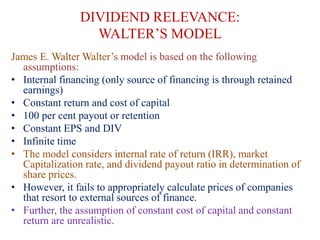 Dividend theory & policy | PPTX