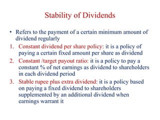 Dividend theory & policy | PPTX
