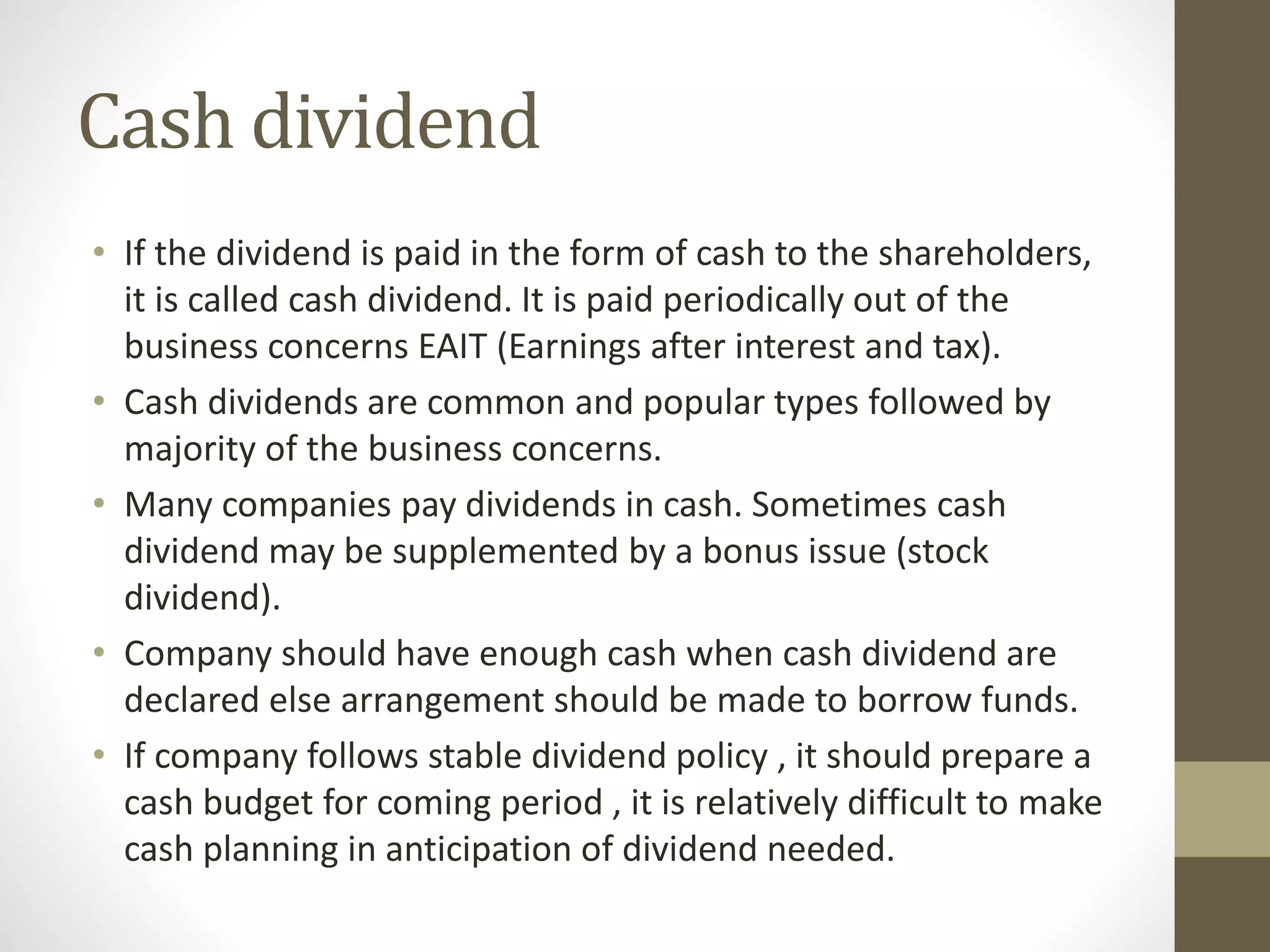 Dividend &and types | PPTX