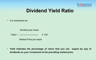 Dividend Yield Ratio | PPT