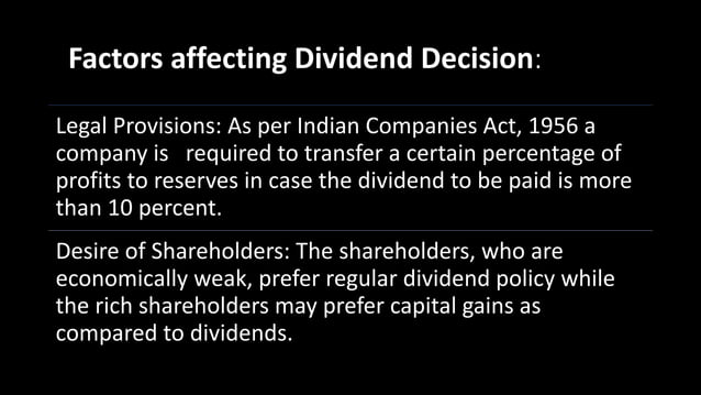 Dividened decision | PPT