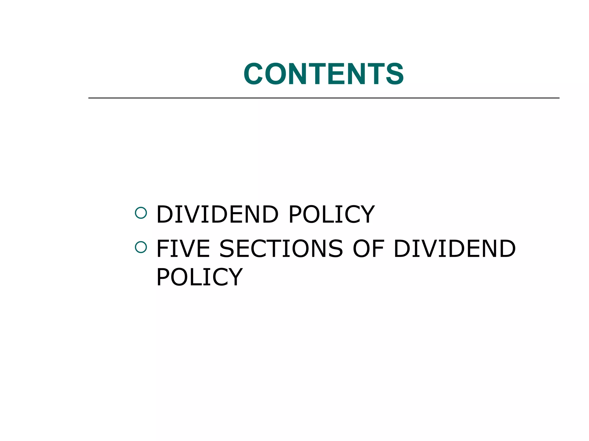 Divident policy | PPT