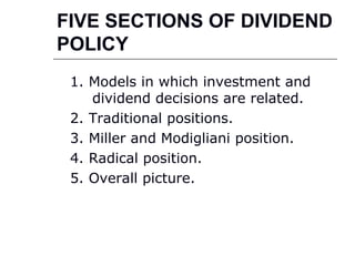 Divident policy | PPT