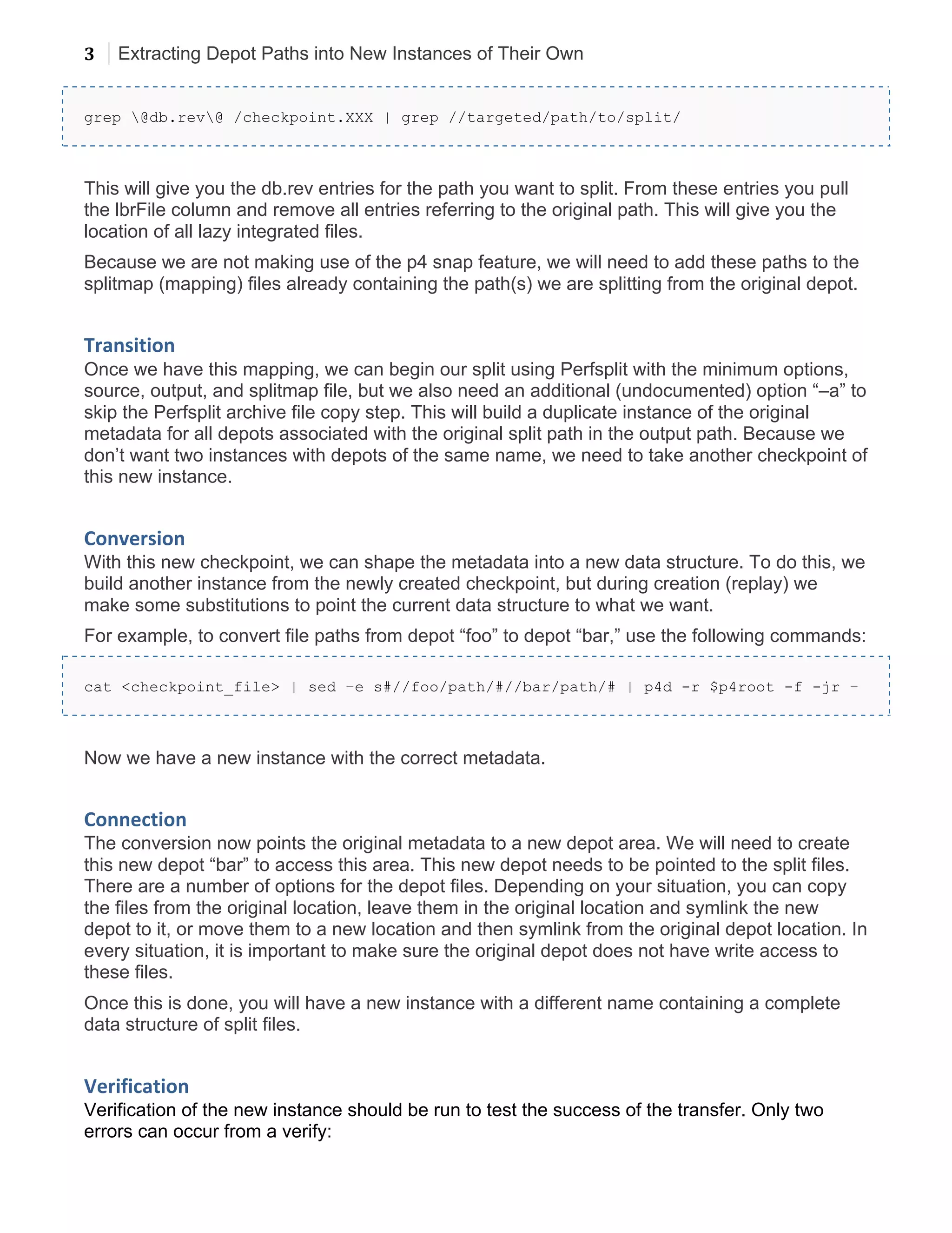 [Nvidia] Extracting Depot Paths Into New Instances of Their Own | PDF