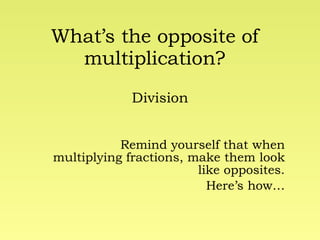 Dividing Fractions | PPT