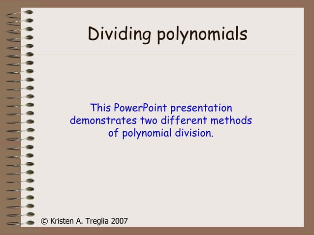 Dividing Polynomials Slide Share | PPT | Computing | Technology & Computing