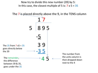 Dividing a 3 Digit Number by a 1 Digit Number | PPT