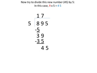 Dividing a 3 Digit Number by a 1 Digit Number | PPT