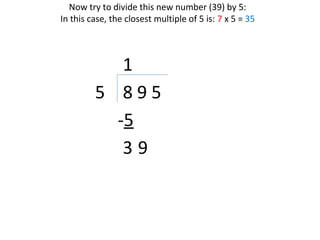 Dividing a 3 Digit Number by a 1 Digit Number | PPT