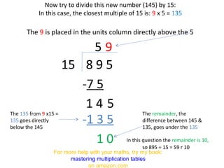Dividing a 3 digit Number by a 2 Digit Number | PPT