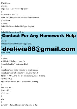 Dividing a linked list into two sublists of almost equal sizesa. A.pdf | Programming Languages ...