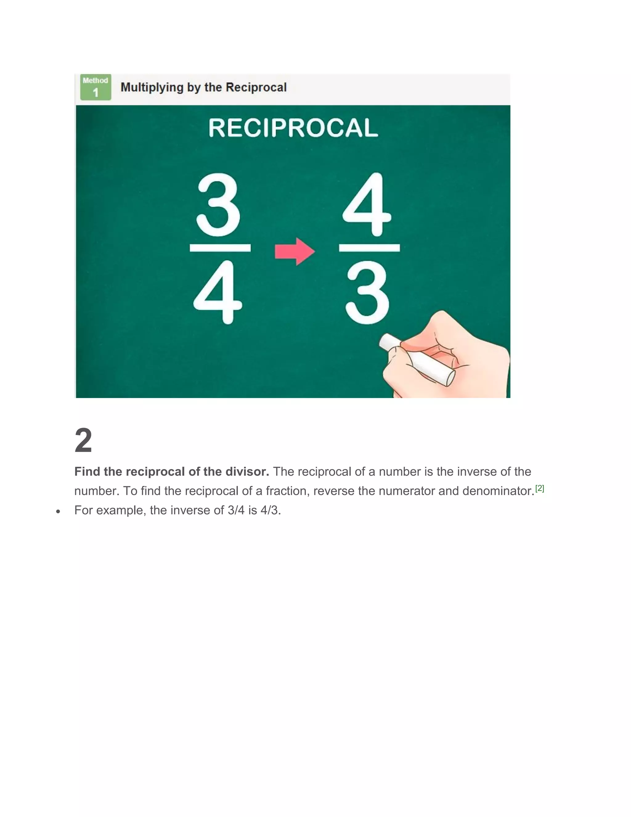 Dividing a whole number by a fraction | PDF
