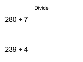 Dividing By 1 Digit Divisors | PPT