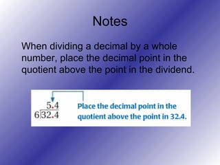 Dividing by Whole Numbers | PPT