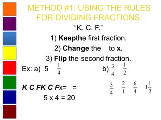 Dividing fractions | PPT