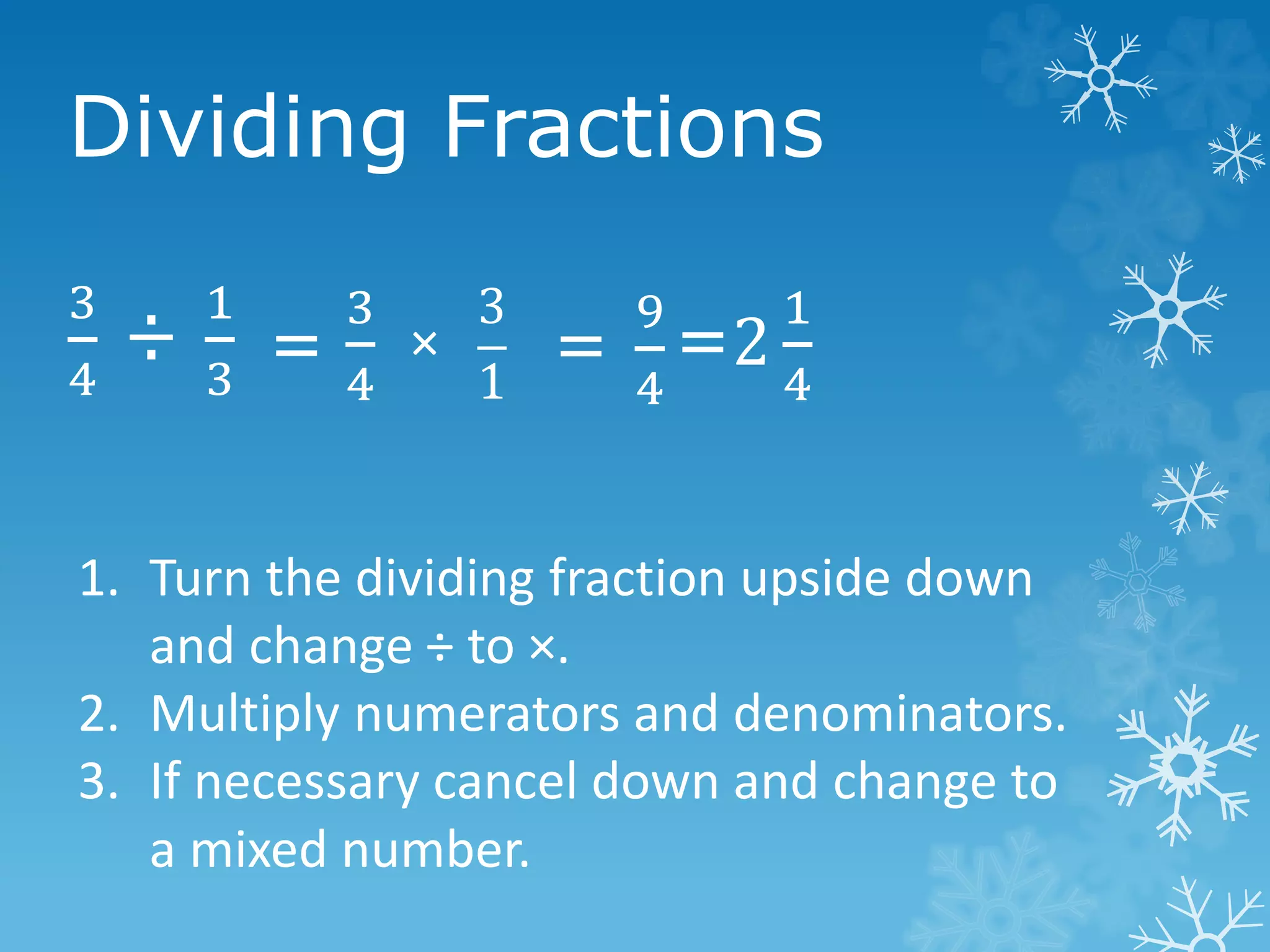 Dividing fractions | PPTX