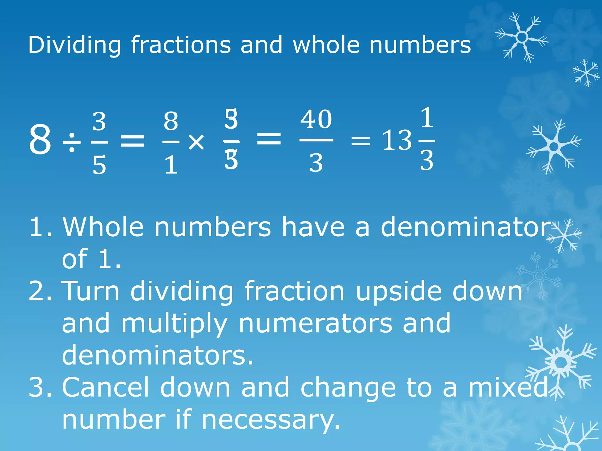 Dividing fractions | PPTX