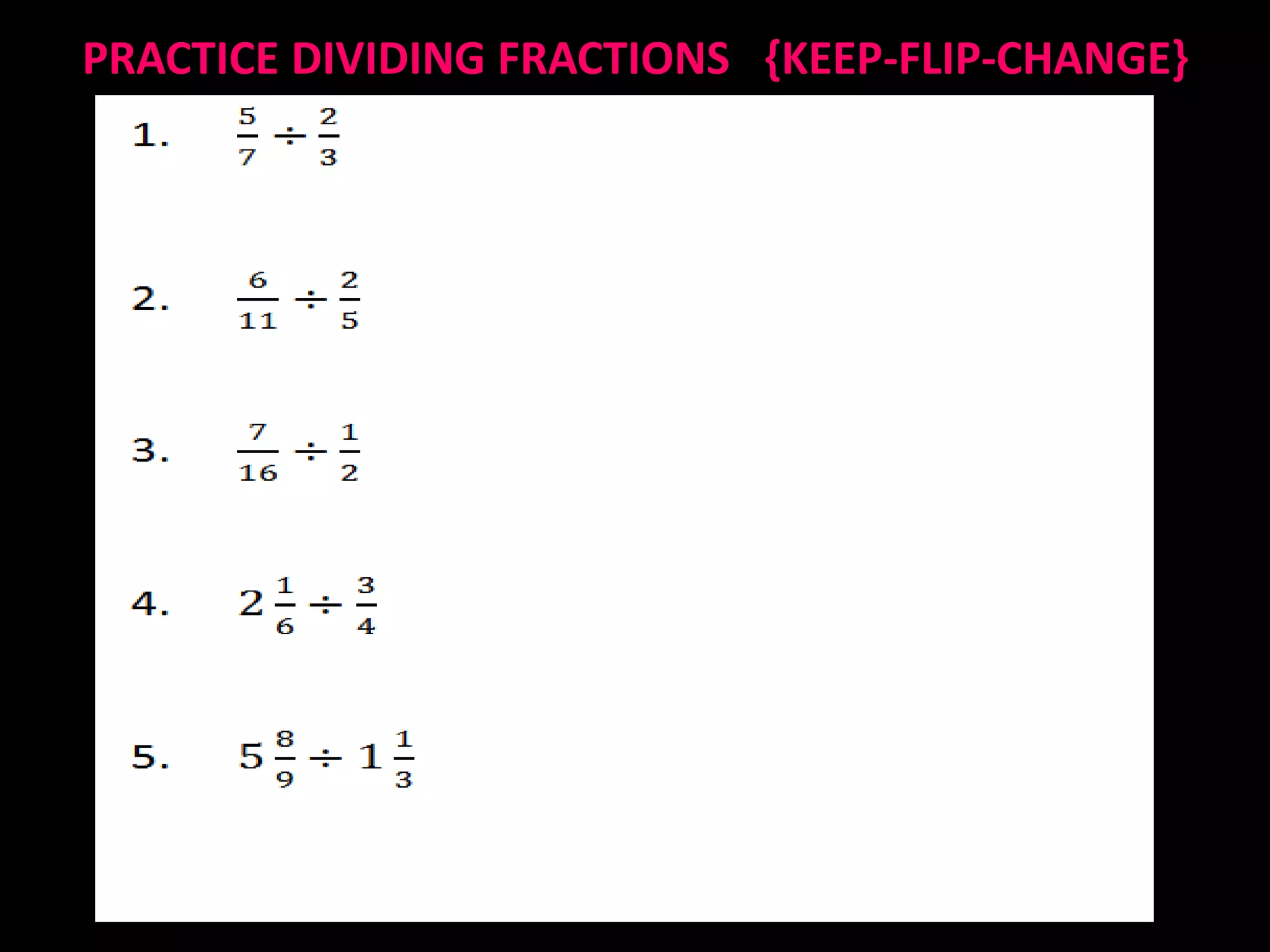 Dividing Fractions | PPTX