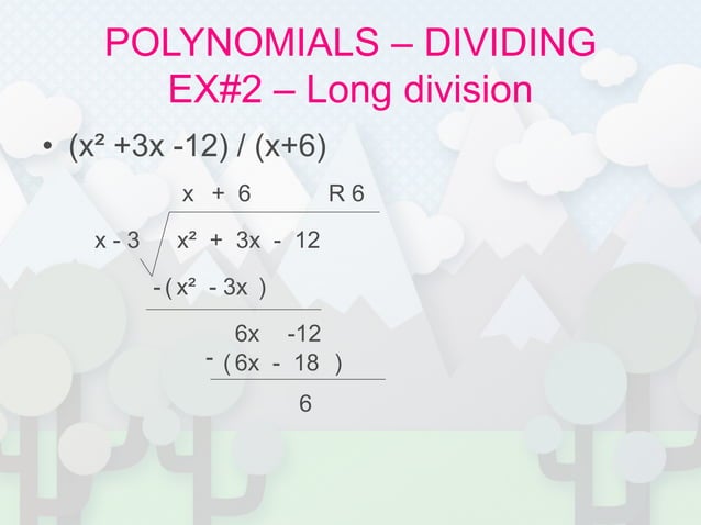 Dividing polynomials | PPTX | Computing | Technology & Computing