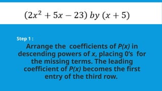 Mathematics Grade 10 Dividing Polynomials | PPTX