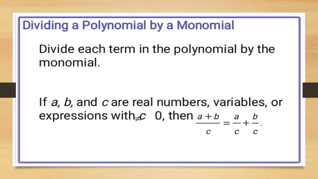 DIVIDING POLYNOMIALS 5.pptx mathematicss | PPT