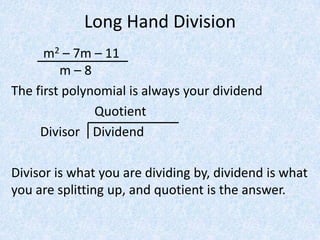 Dividing polys | PPT