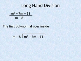 Dividing polys | PPTX