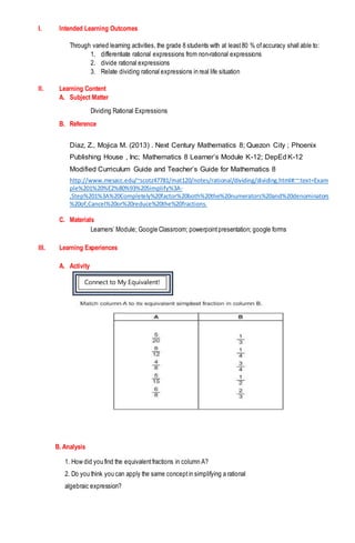 Dividing Rational Expressions | DOCX