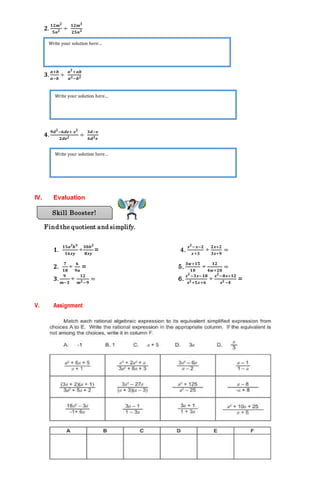 Dividing Rational Expressions | DOCX