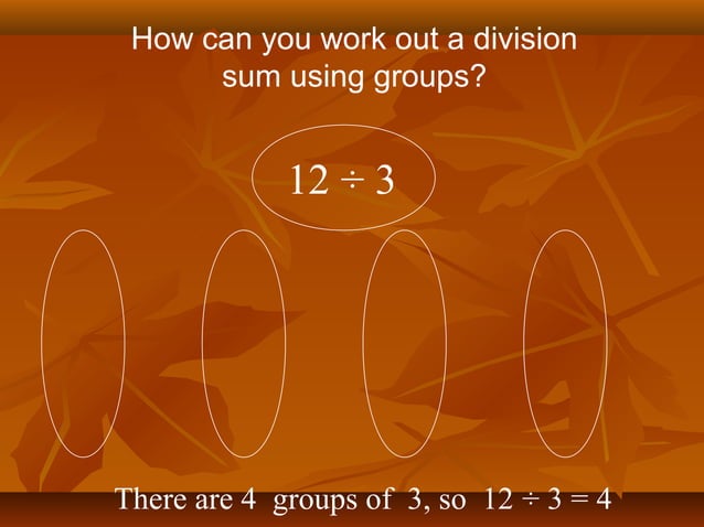 Dividing using groups | PPT
