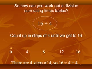 Dividing using groups | PPT