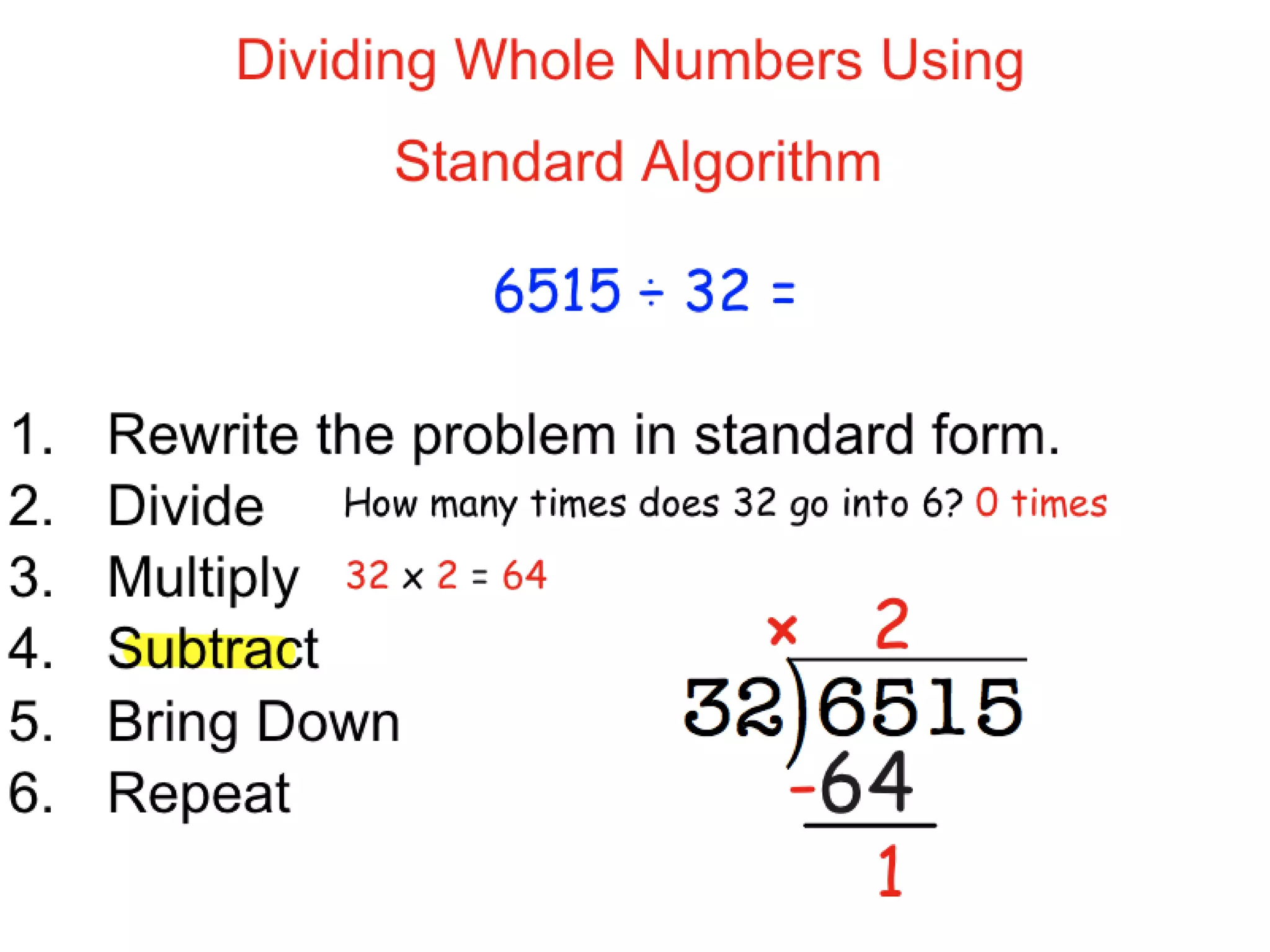 Dividing using standard algorithm | PPT Dividing using standard algorithm | PPT