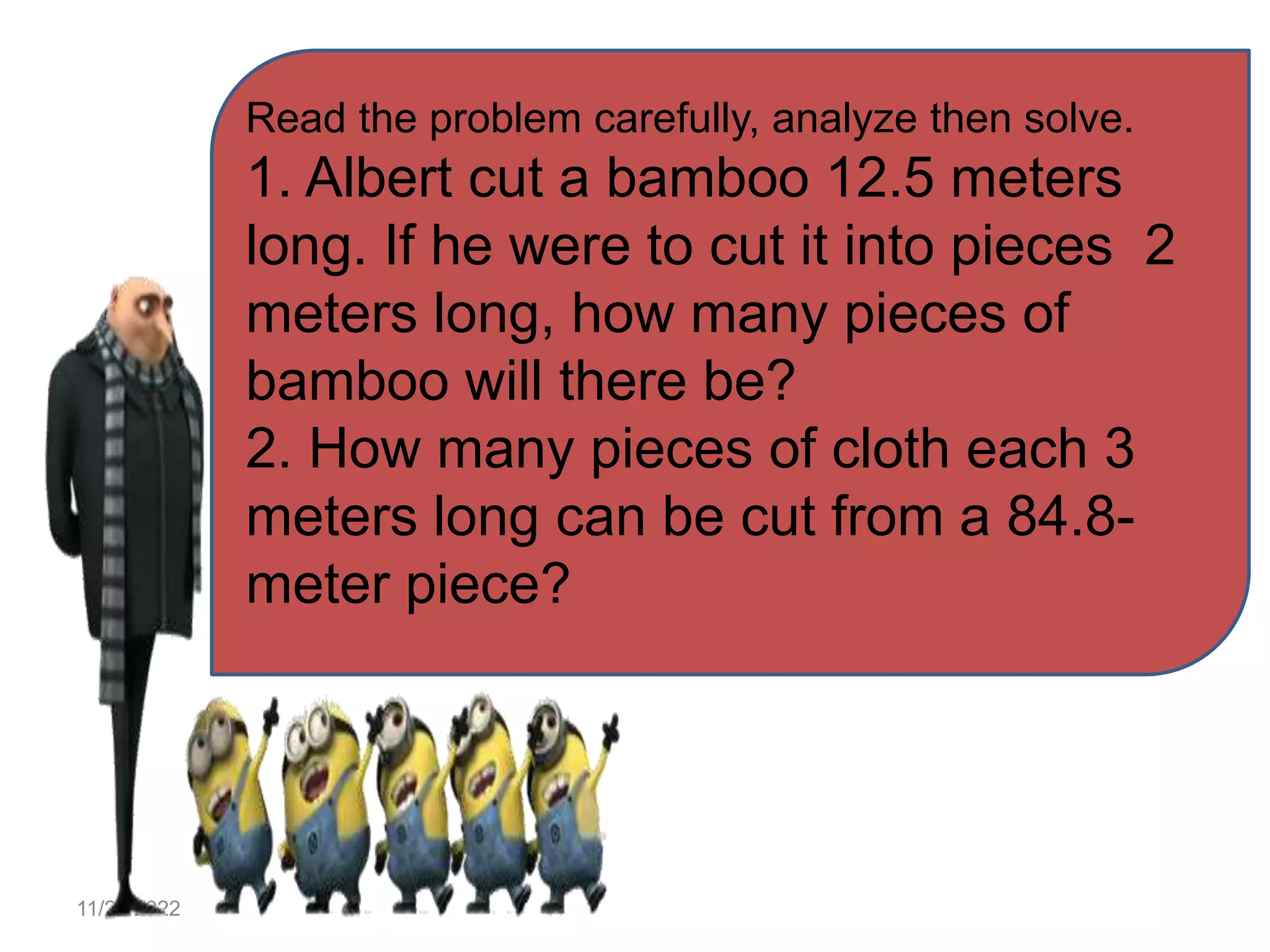 Dividing Whole Numbers by Decimals up to 2 Decimal Places and.ppt