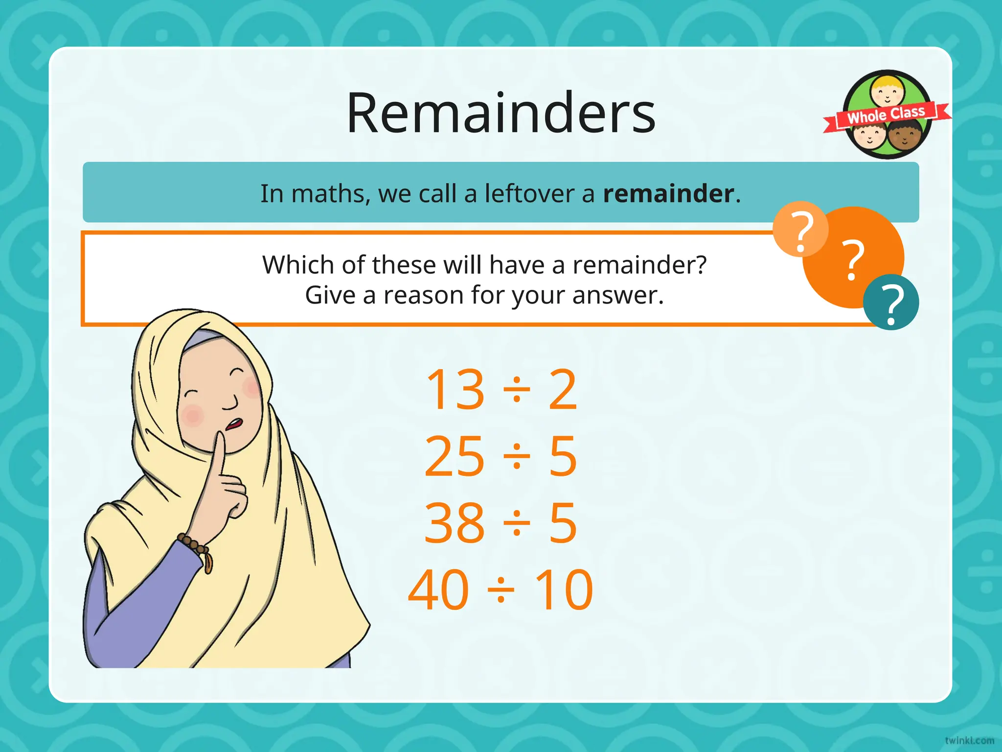 Dividing with Remainders PPT using bus stop.ppt