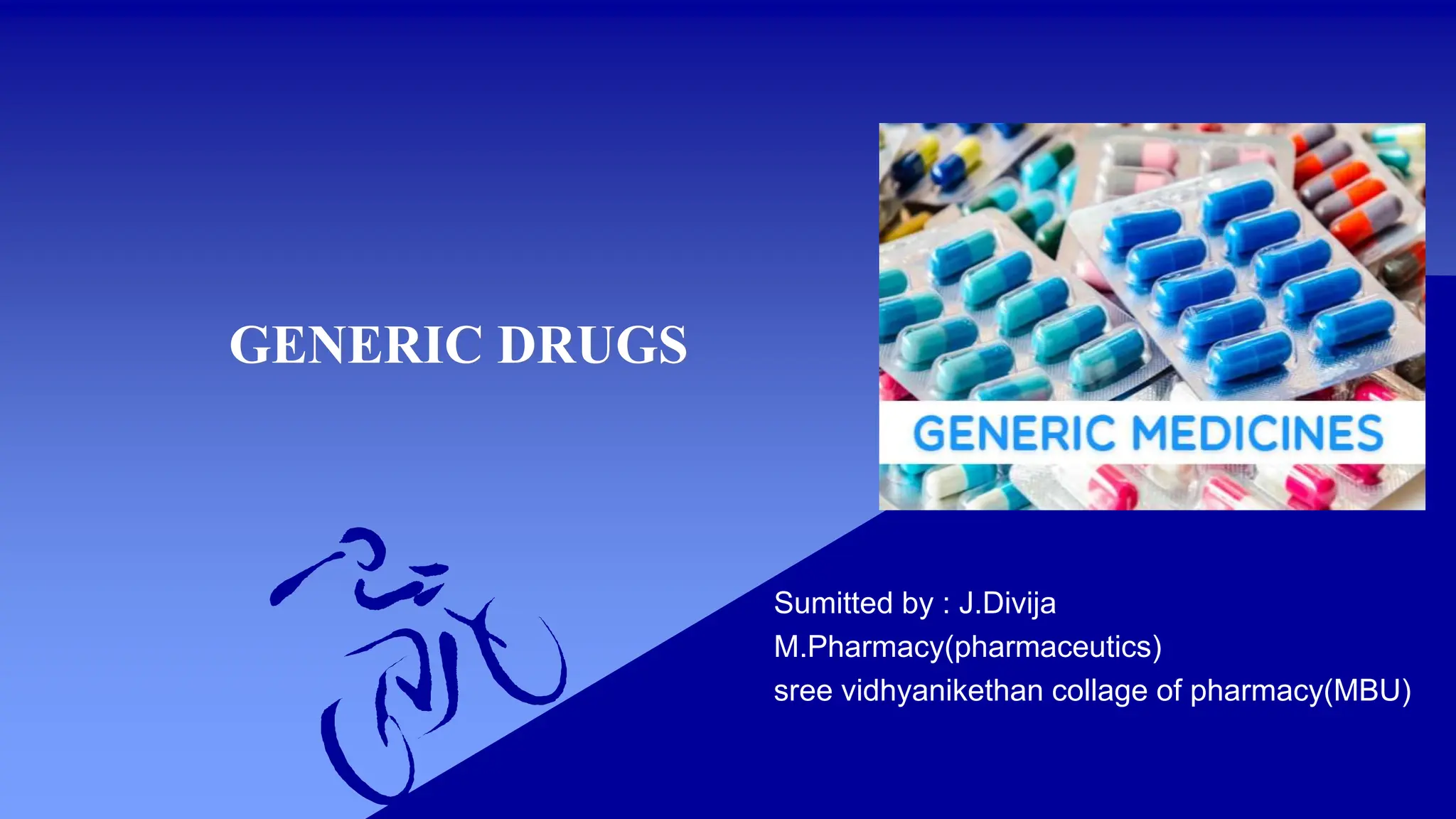 Generic drugs development and hatch waxman act and amendment | PPT