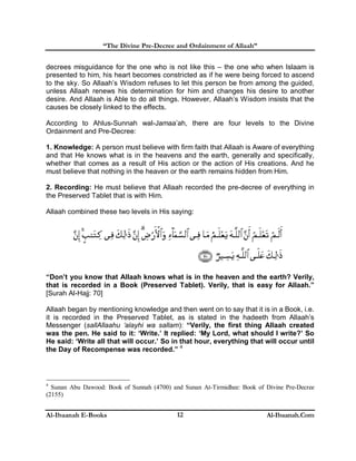 Divine pre decree.doc | Islam | Religion & Spirituality