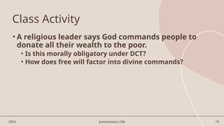 The presentation on Divine Command Theory ppt | PPTX