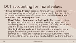 The presentation on Divine Command Theory ppt | PPTX